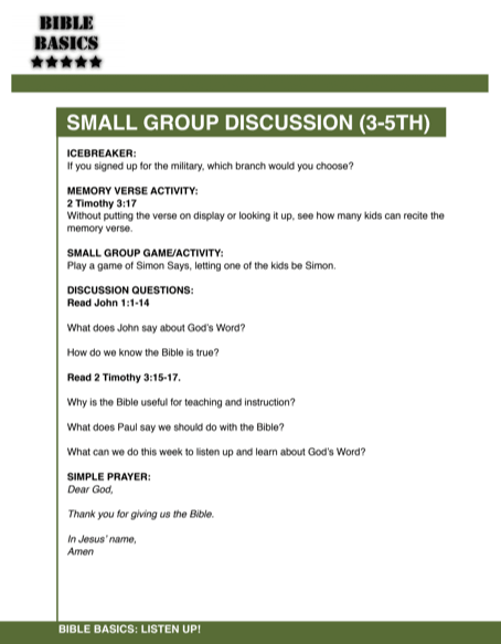 Bible Basics 8-Week Children's Ministry Curriculum