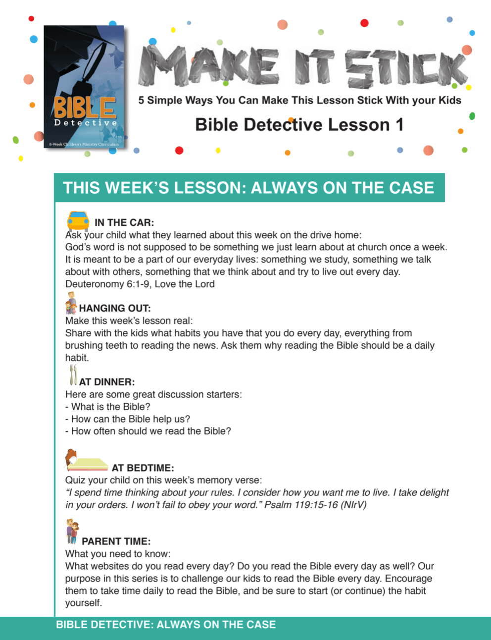 Bible Detective 8-Week Children’s Ministry Curriculum