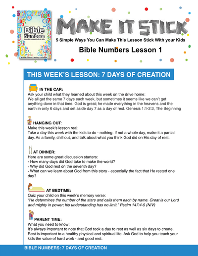 Bible Numbers 8-Week Children’s Ministry Curriculum – Children's ...