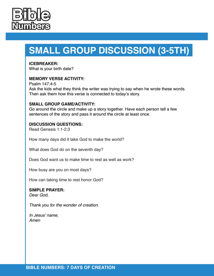 Bible Numbers 8-Week Children’s Ministry Curriculum – Children's ...