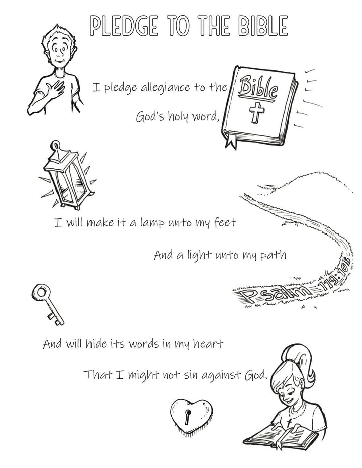 Bible Pledge Coloring Page – Children's Ministry Deals