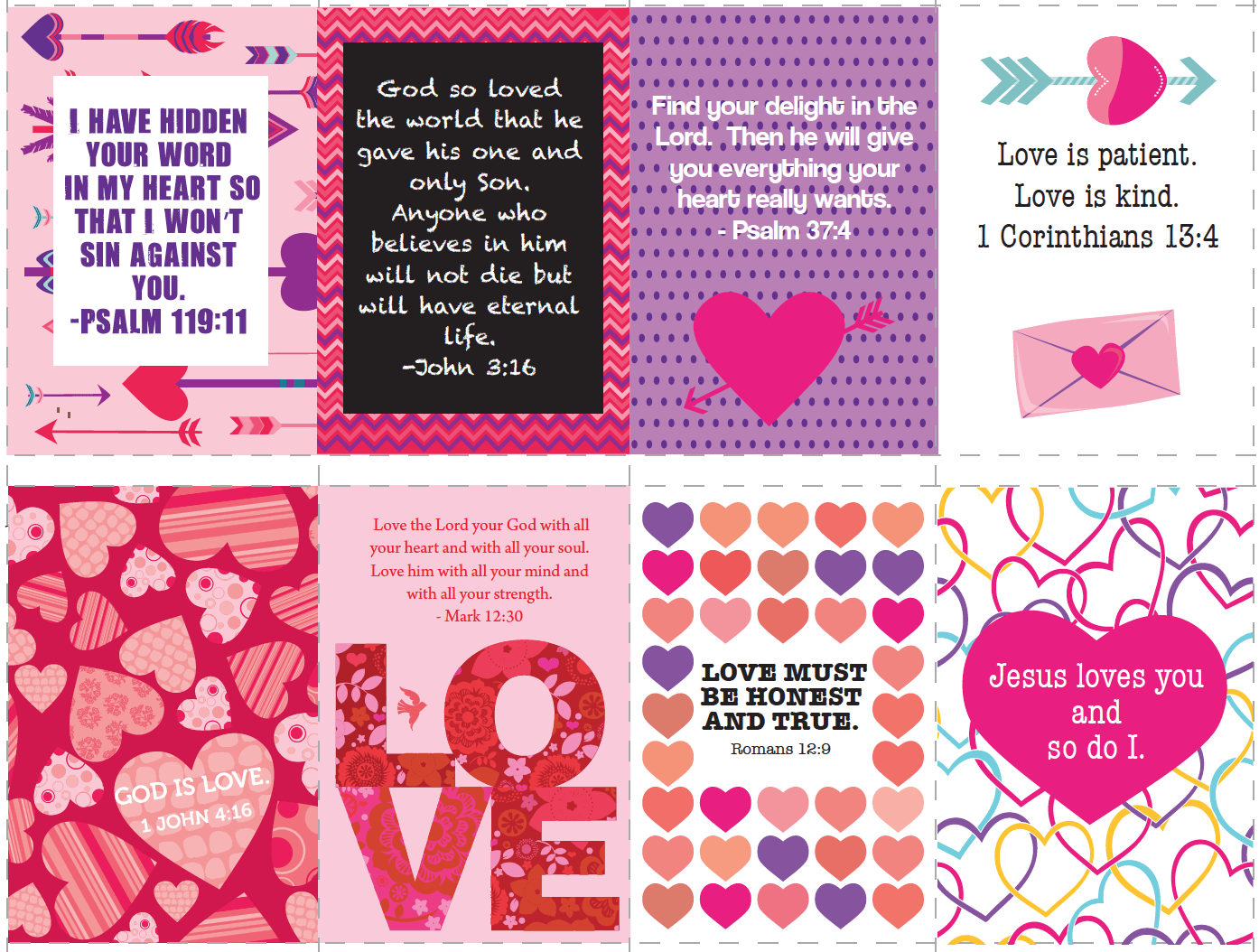 Valentines Bible Verse Cards - FREE