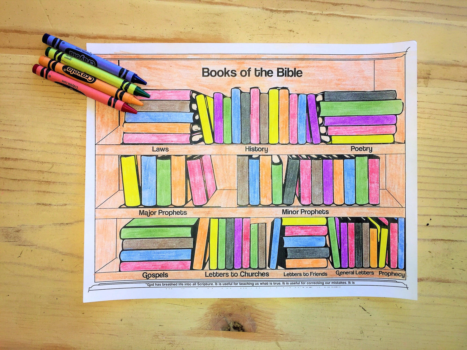 FREE Books of the Bible Coloring Page – Children's Ministry Deals