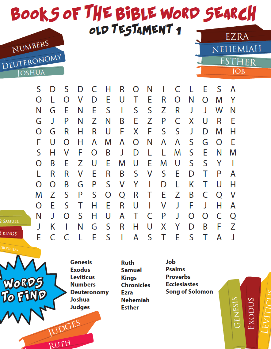 FREE Books of the Bible Word Search OT1