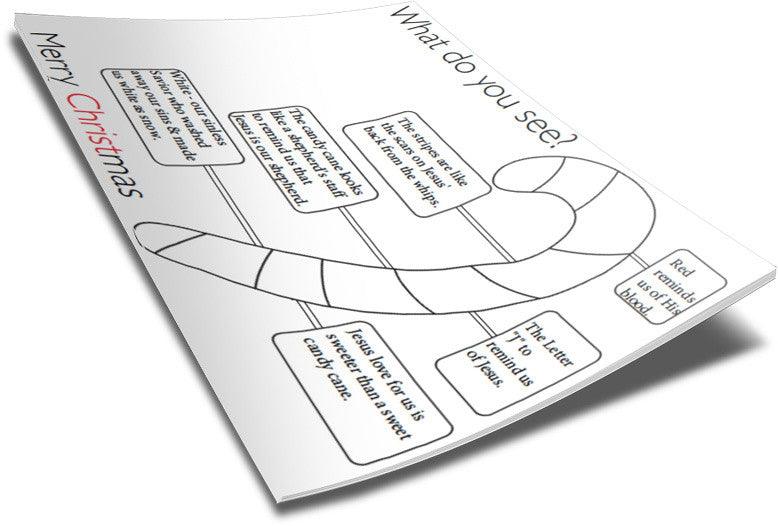 Candy Cane Coloring Page