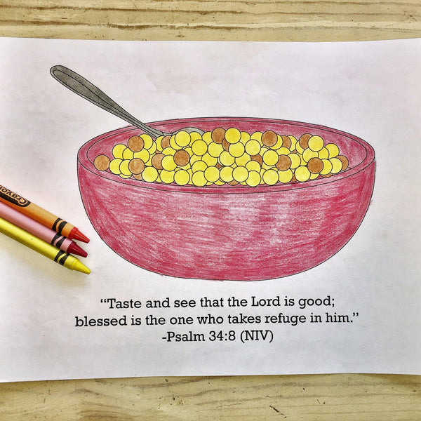 Cereal Coloring Page