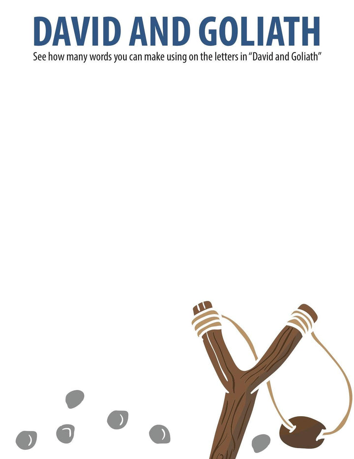 David and Goliath Word Jumble – Children's Ministry Deals