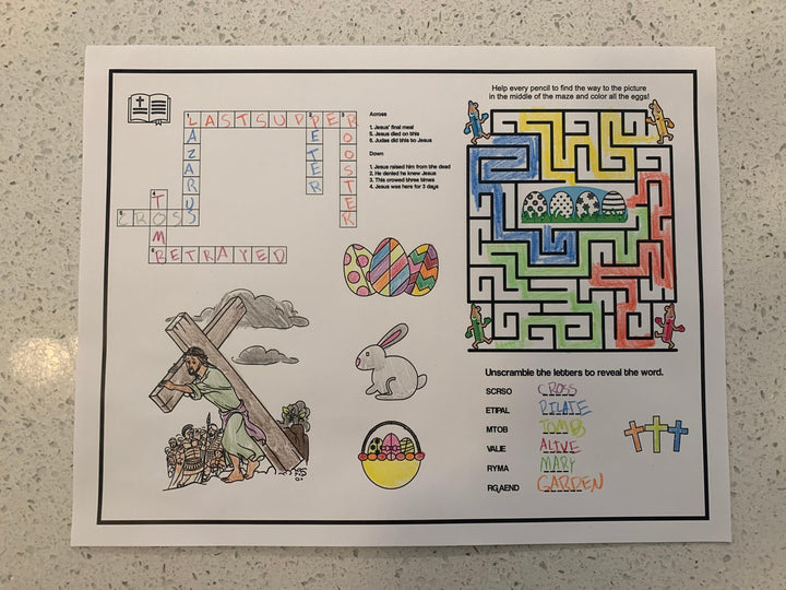 Easter Activity Sheet For Kids Church – Children's Ministry Deals