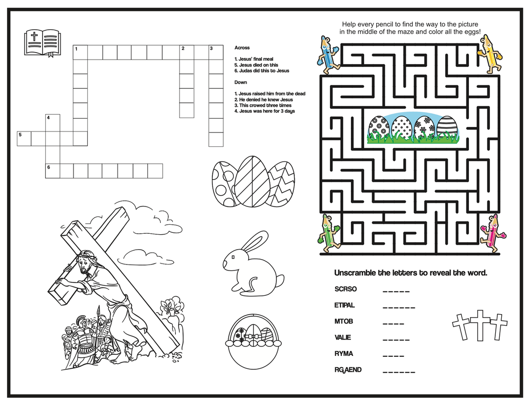 Easter Activity Sheet For Kids Church – Children's Ministry Deals