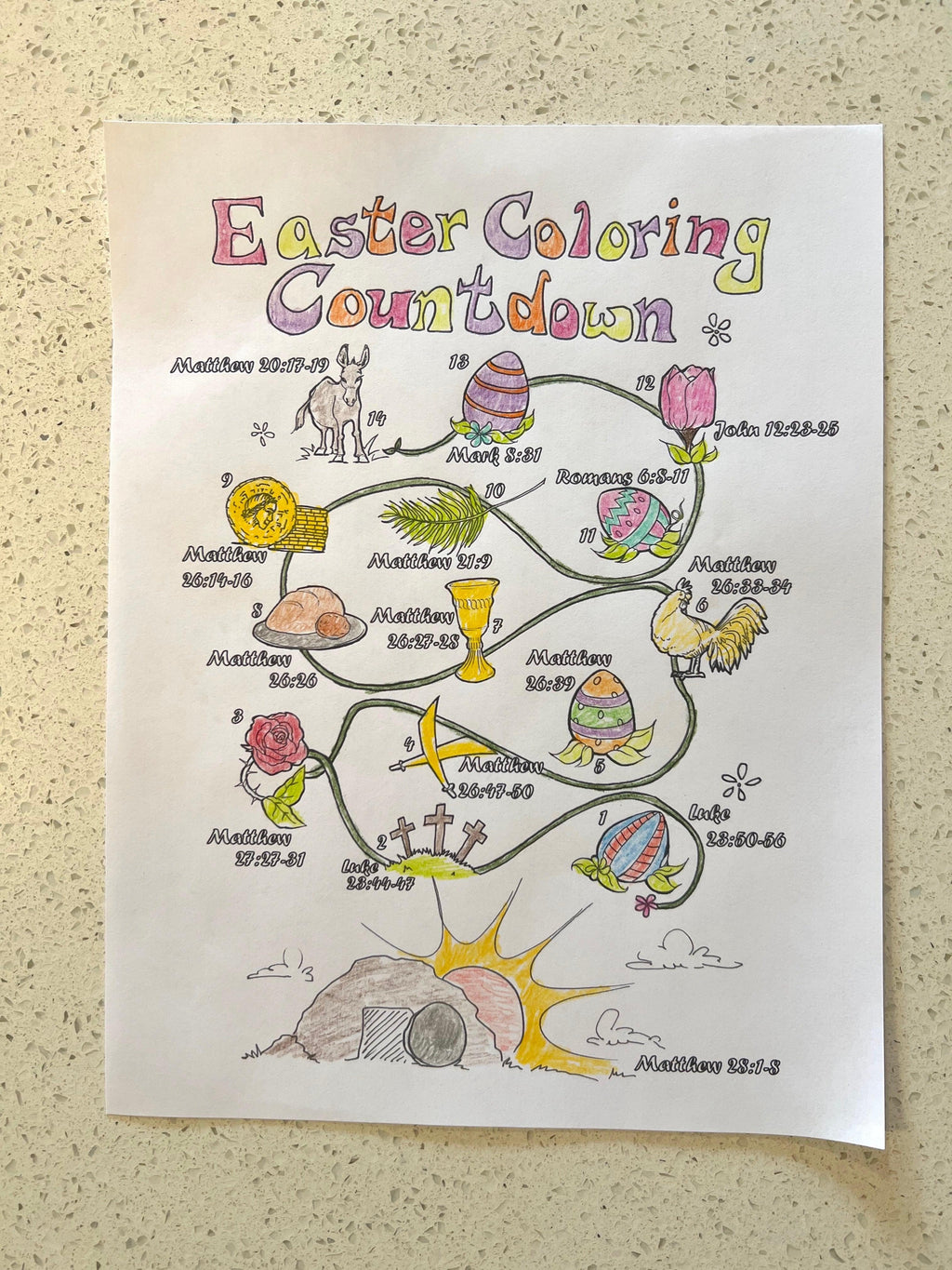 Easter Coloring Countdown