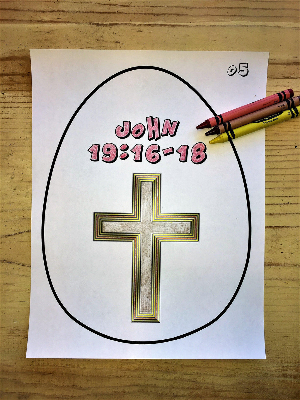 Christian Easter Egg Coloring Page