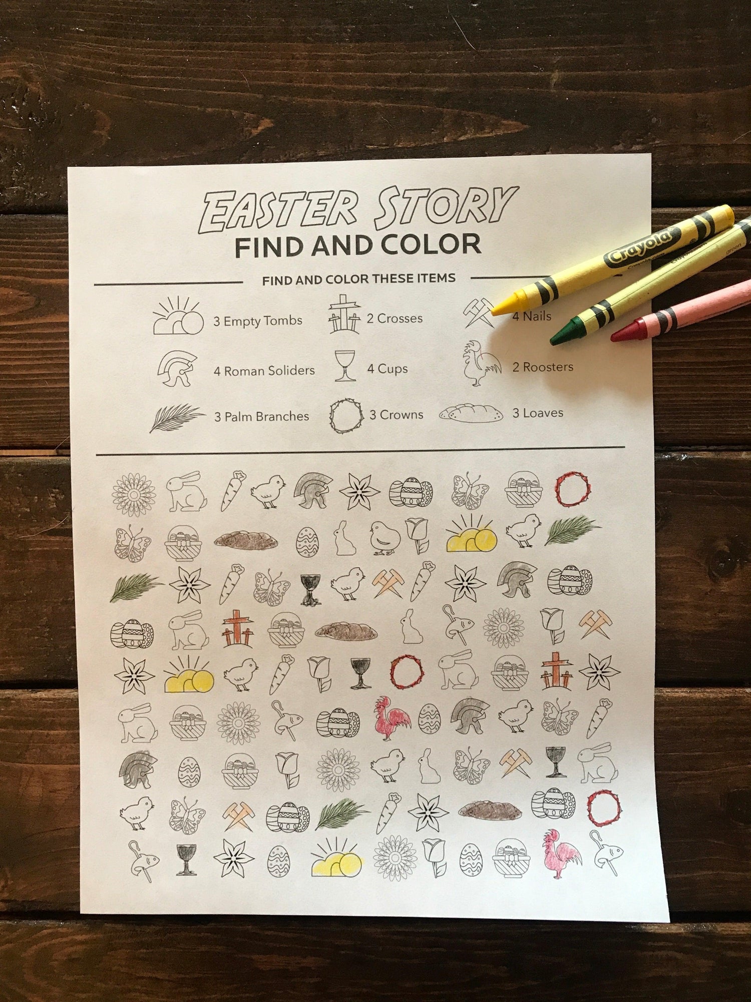 Easter Find and Color Bible Coloring Page – Children's Ministry Deals