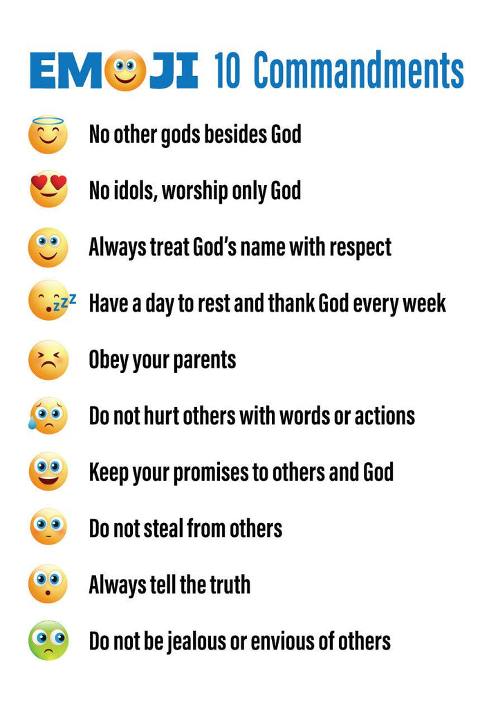 FREE Emojis 10 Commandments Printable – Children's Ministry Deals