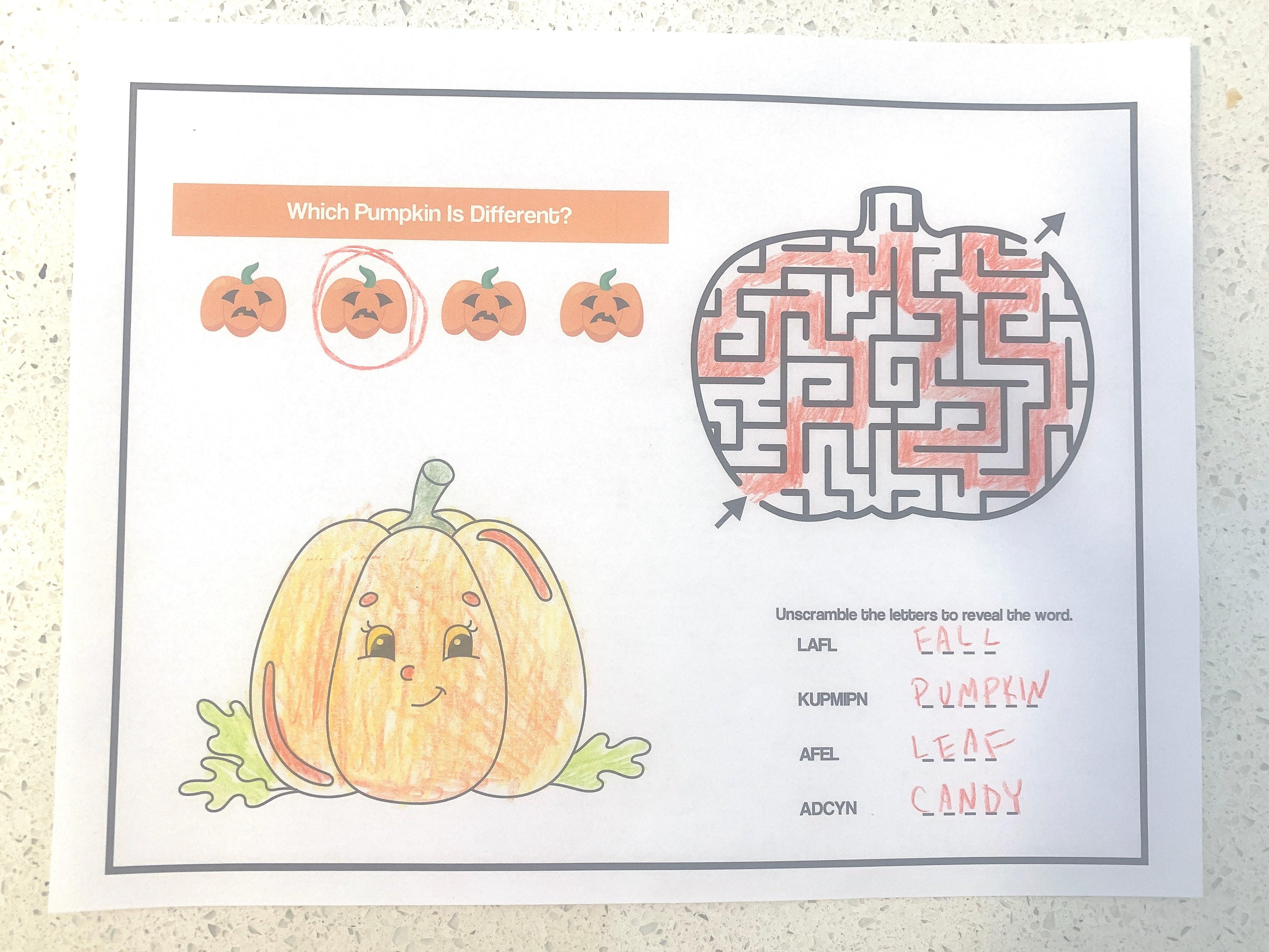 Fall Activity Sheet – Children's Ministry Deals