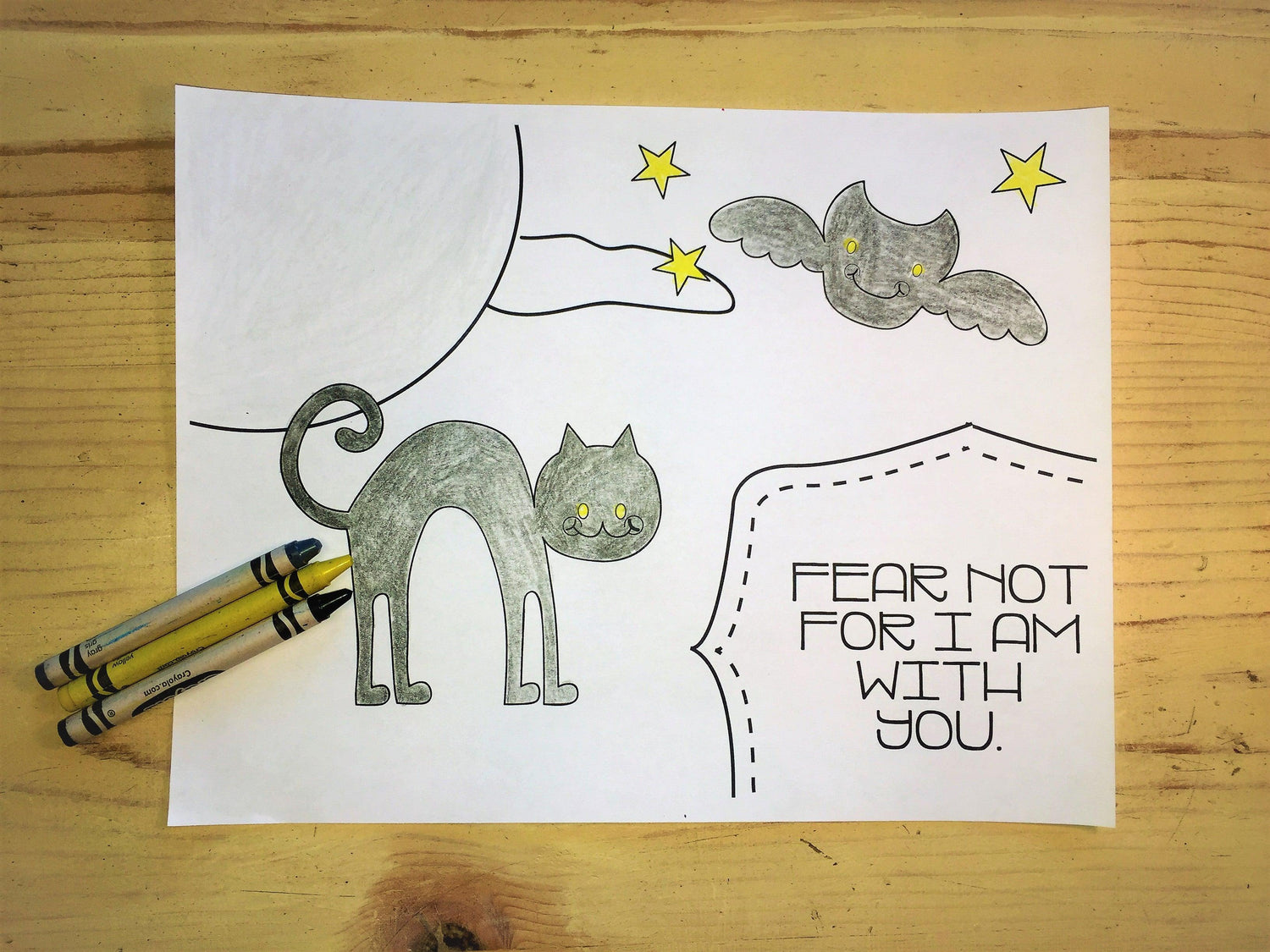 Fear Not Coloring Page – Children's Ministry Deals