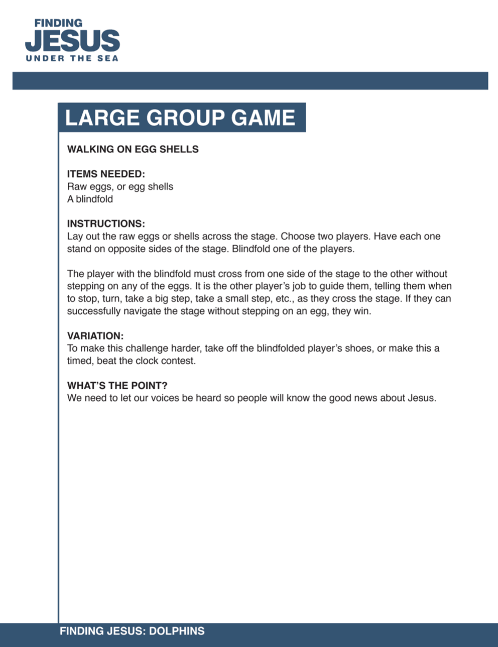 Finding Jesus Children's Church Curriculum