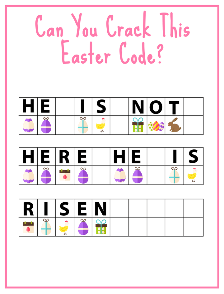 FREE Easter Code Breaking Activity – Children's Ministry Deals