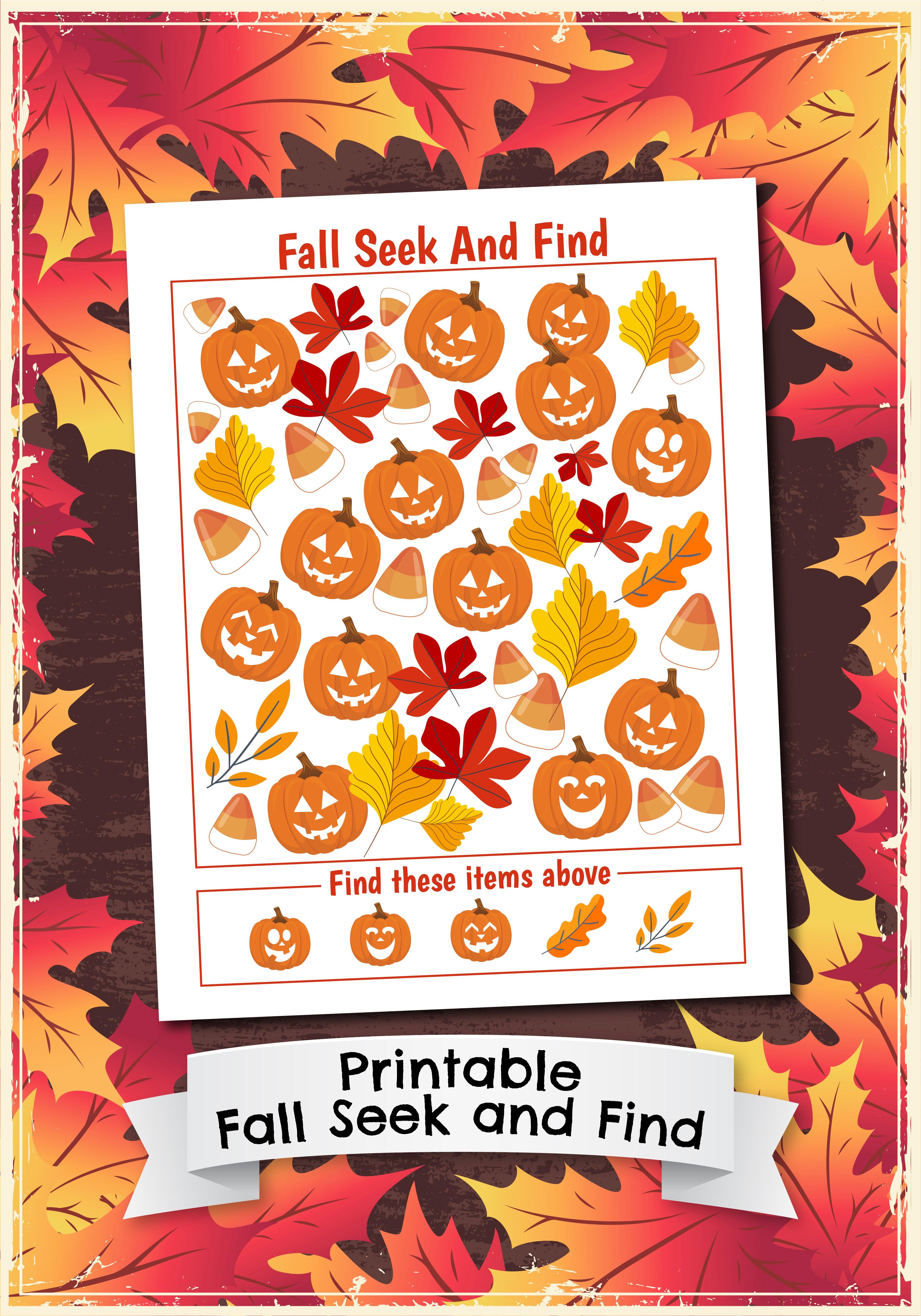 FREE Fall Seek and Find Worksheet – Children's Ministry Deals