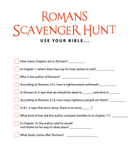 FREE Romans Bible Scavenger Hunt