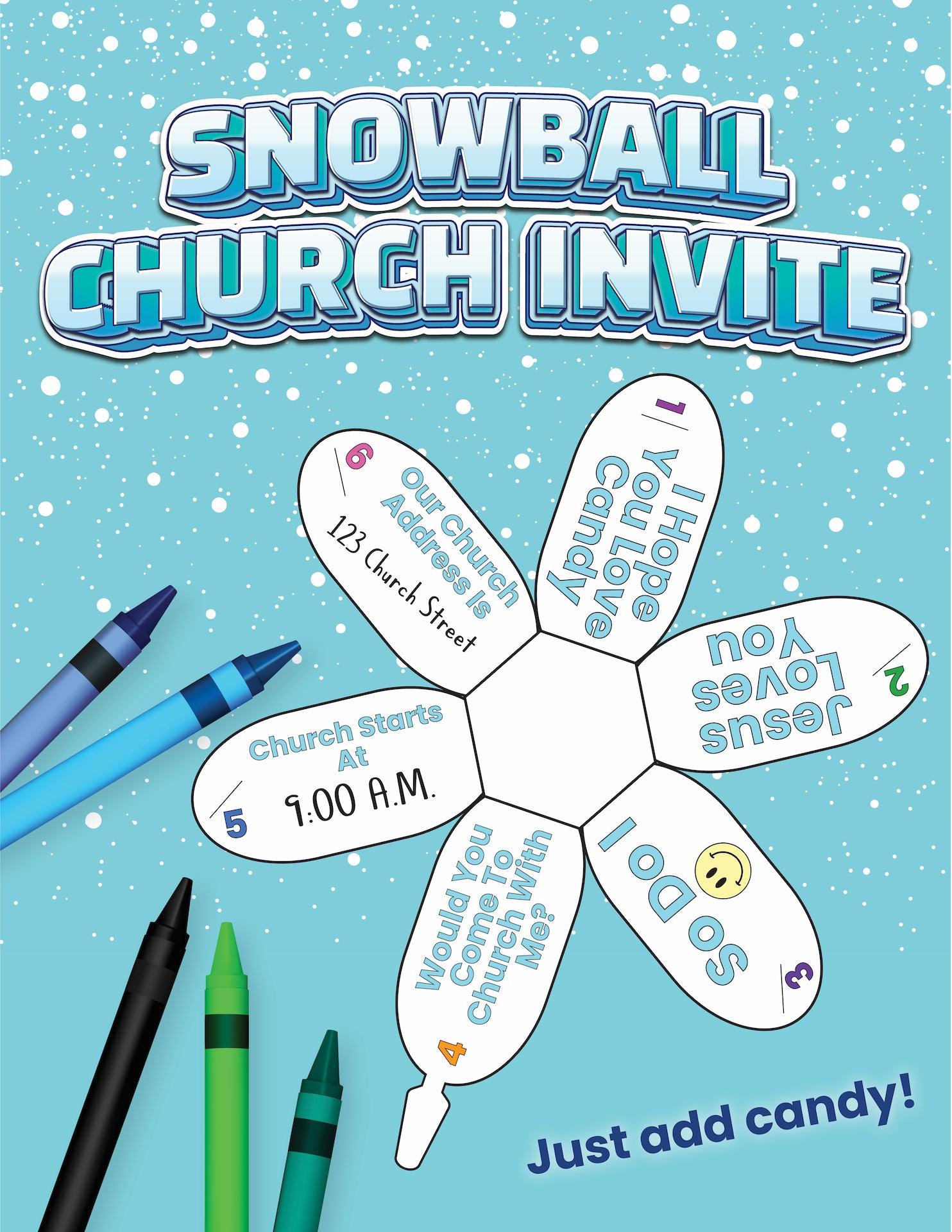 FREE Snowball Church Invitation – Children's Ministry Deals
