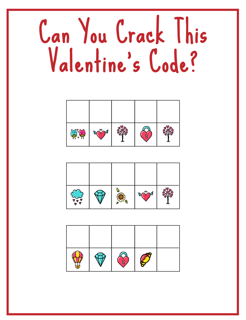 FREE Valentine's Day Code-Breaking Activity