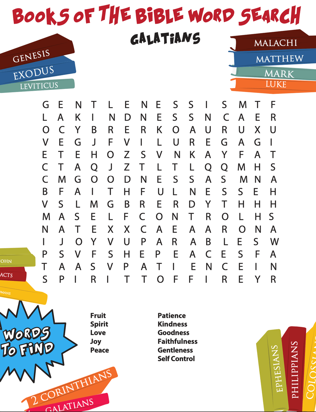 Galatians Bible Word Search
