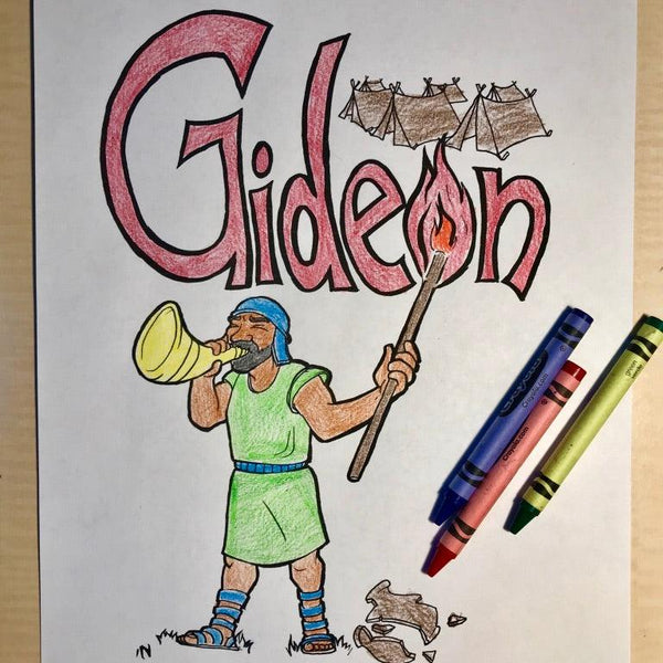 Gideon Bible Story Coloring Pages