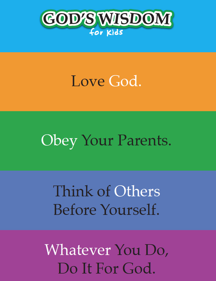 God's Wisdom For Kids Free Printable – Children's Ministry Deals