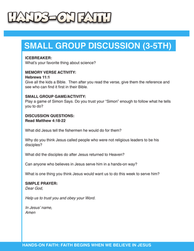 Hands On Faith Children's Church Curriculum – Children's Ministry Deals