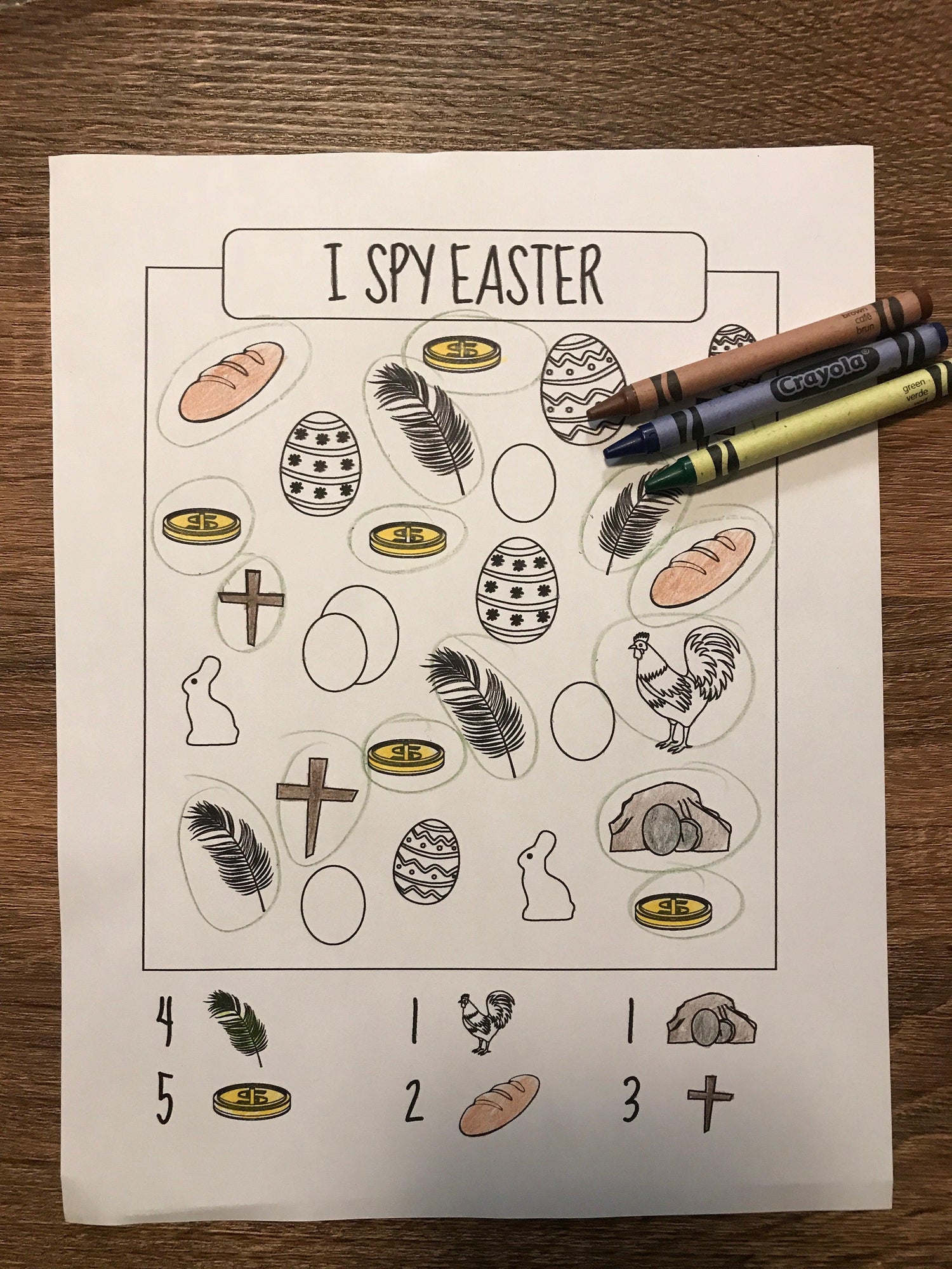I Spy Easter Worksheet – Children's Ministry Deals