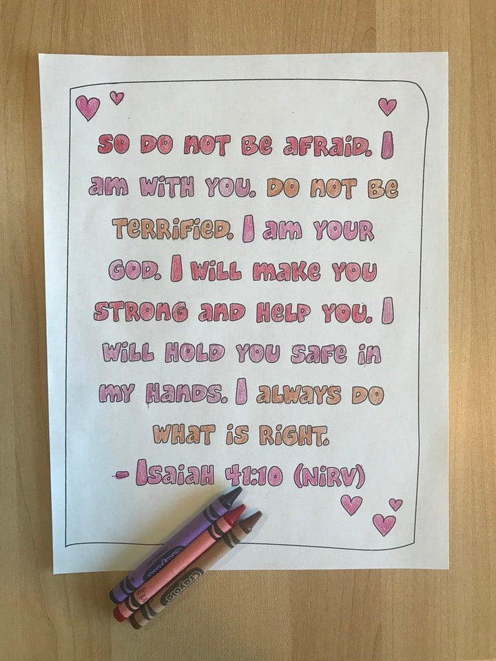 Isaiah 41:10 Bible Verse Coloring Page – Children's Ministry Deals