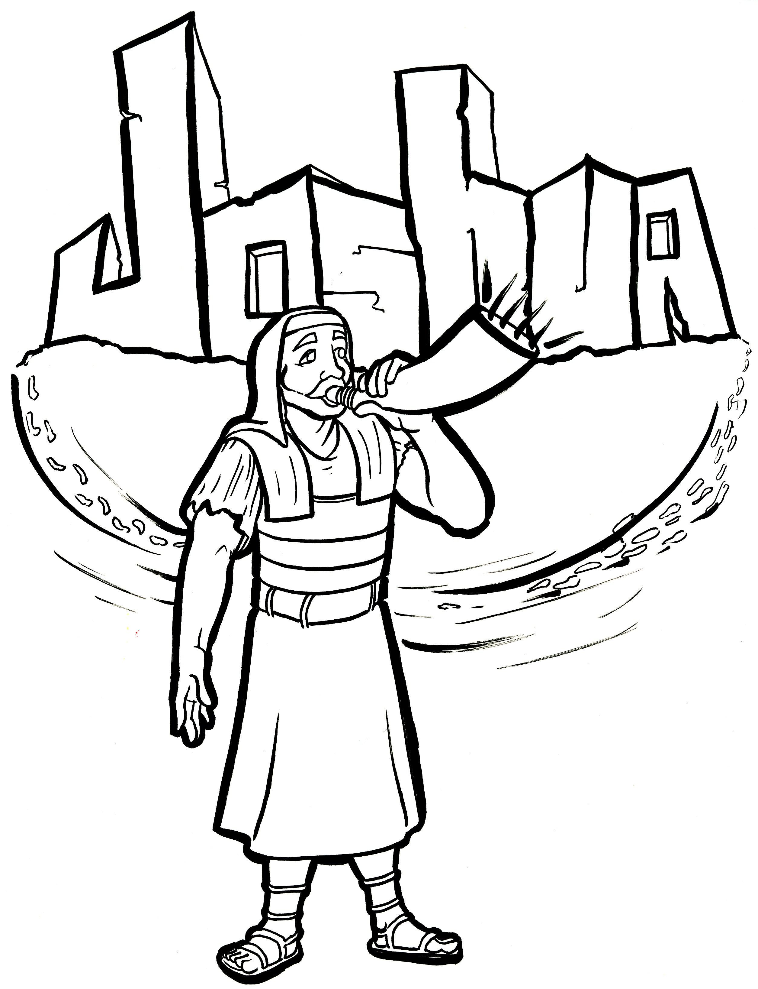 The Walls Of Jericho Coloring Page