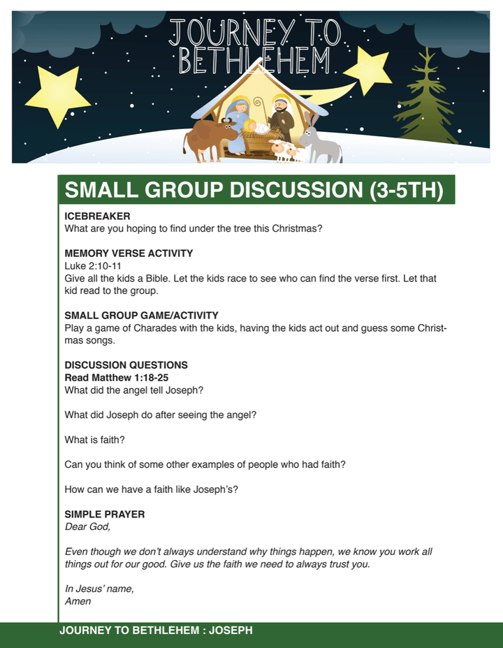 Journey To Bethlehem Christmas Children's Church Curriculum – Children ...