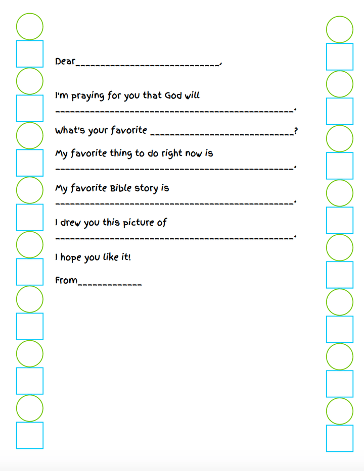 Letter Writing Templates For Kids – Children's Ministry Deals