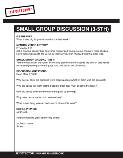 Lie Detector 4-Week Children's Ministry Curriculum – Children's ...