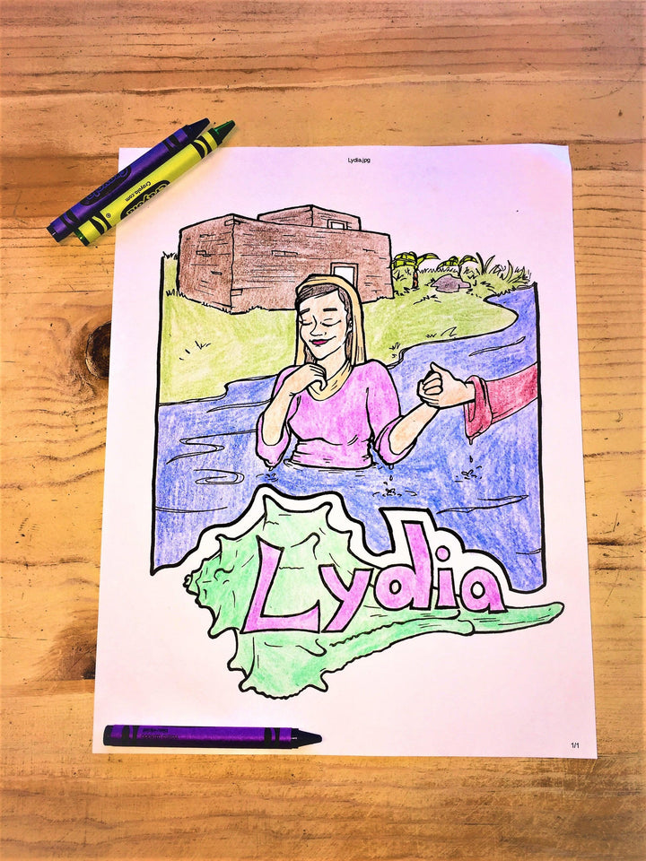 Lydia Coloring Page – Children's Ministry Deals