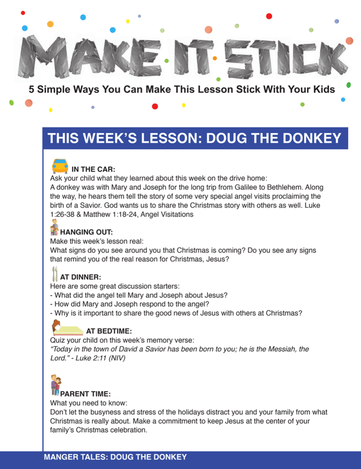 Manger Tales 4-Week Christmas Children's Ministry Curriculum – Children ...