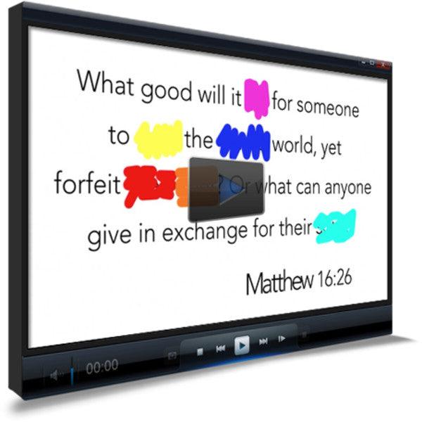 Matthew 16:26 Memory Verse Video – Children's Ministry Deals