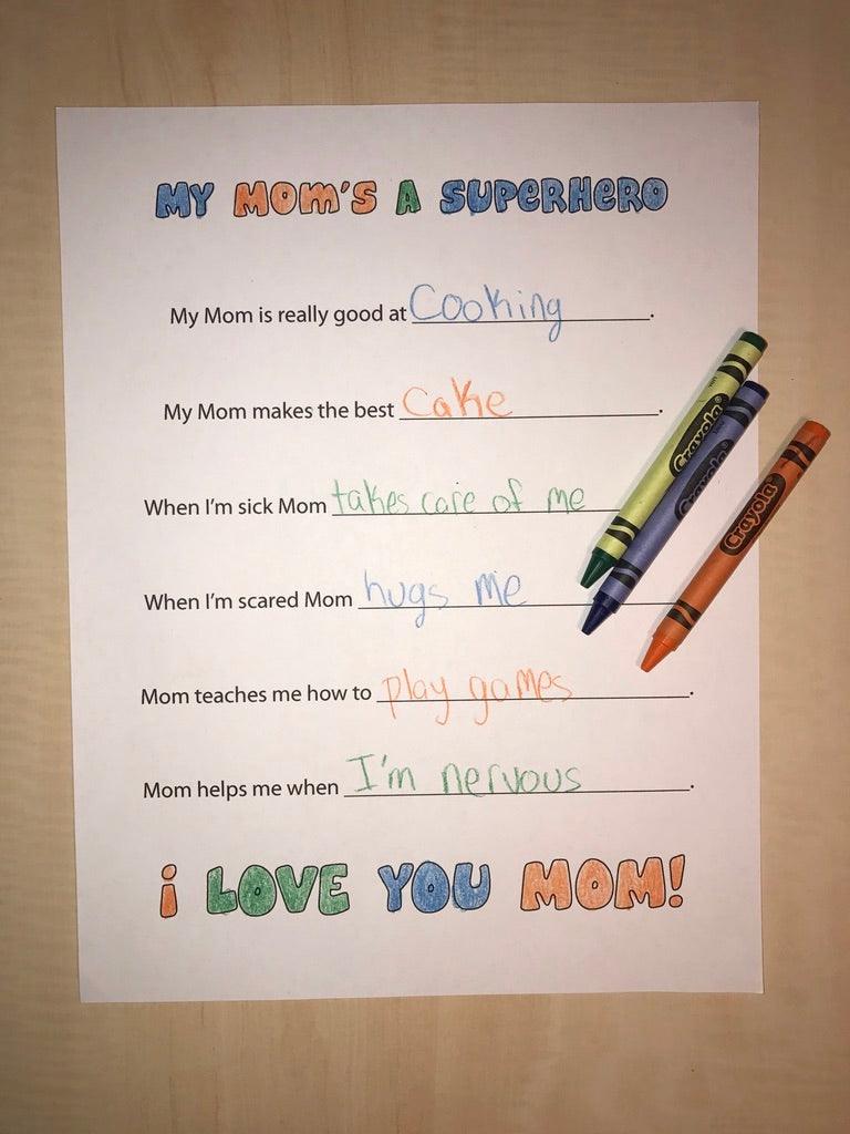 Mom's Super Powers Worksheet