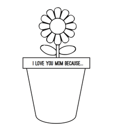 Mother's Day Cards for Kids - Flower Pot