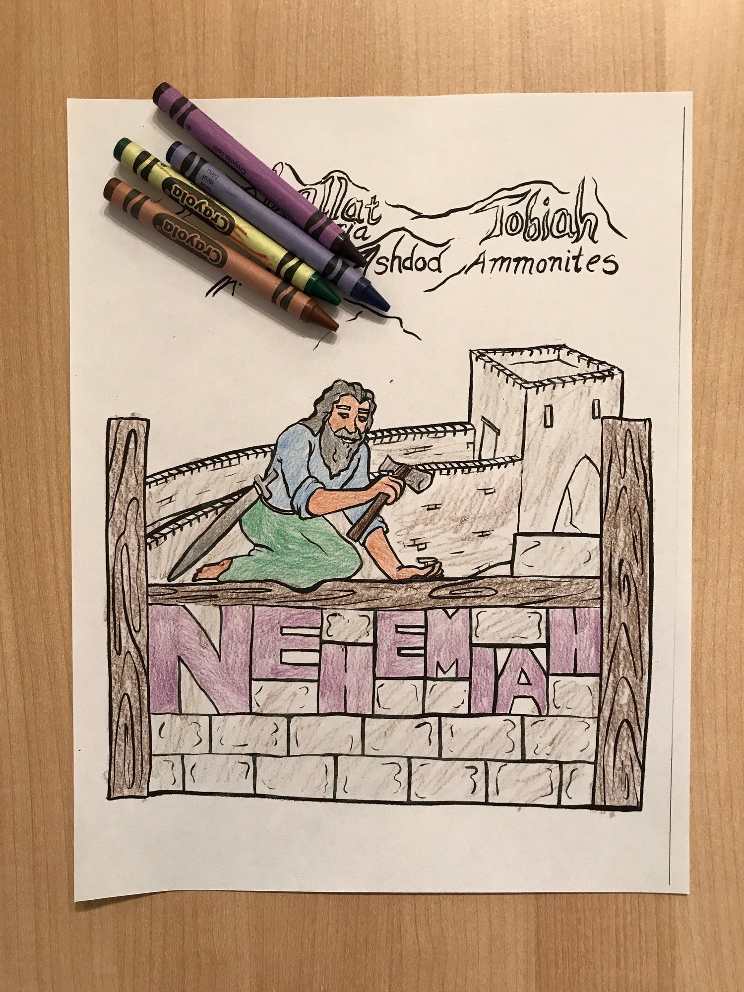 Nehemiah Coloring Page – Children's Ministry Deals