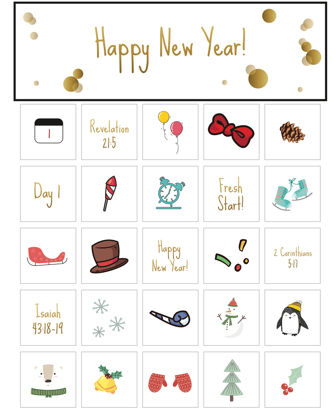 New Years Bingo Game for Kids – Children's Ministry Deals