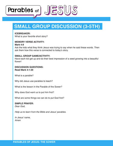 Parables of Jesus Children's Church Curriculum – Children's Ministry Deals