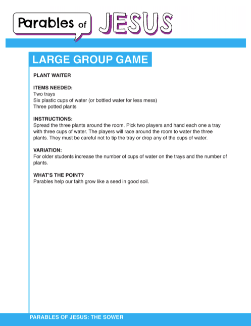 Parables of Jesus Children's Church Curriculum