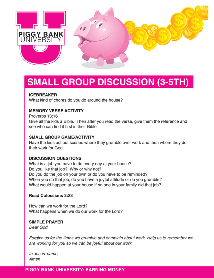 Piggy Bank University Curriculum – Children's Ministry Deals