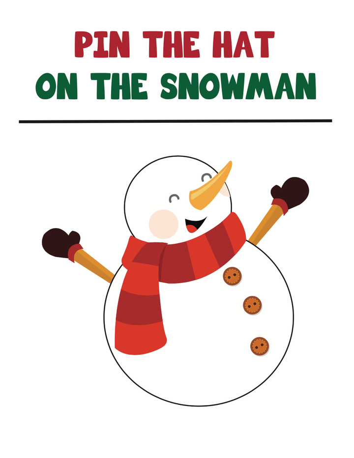 Pin The Hat On The Snowman Printable Game – Children's Ministry Deals