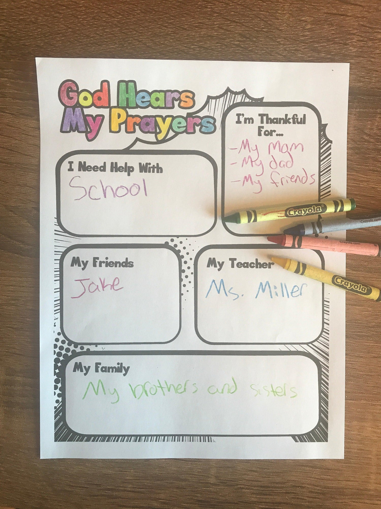 Prayer Reminder Coloring Page – Children's Ministry Deals