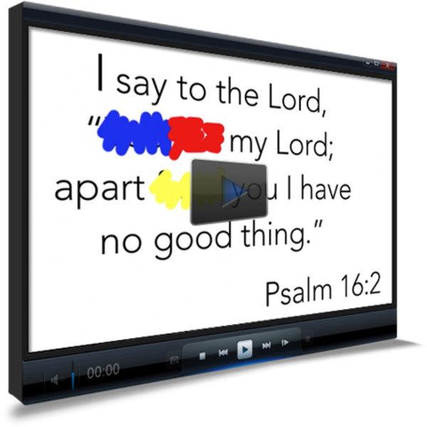 Psalm 16:2 Memory Verse Video – Children's Ministry Deals