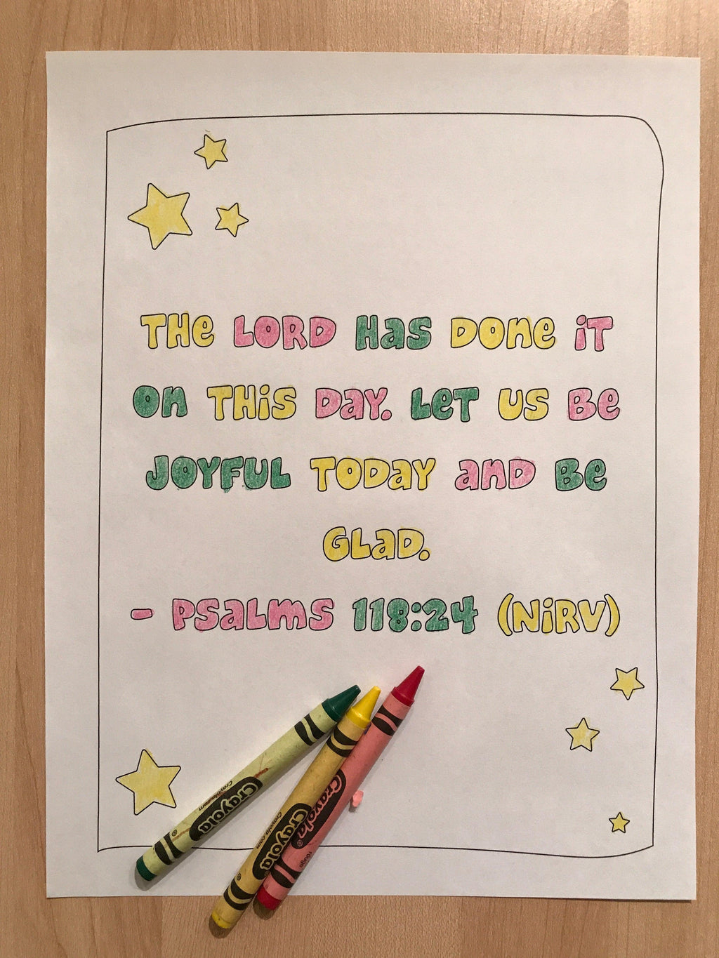 Psalms 118:24 Bible Verse Coloring Page