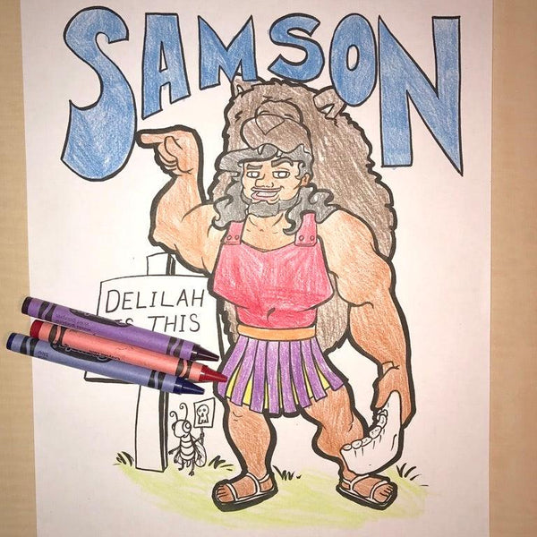 Samson And Delilah Bible Coloring Pages